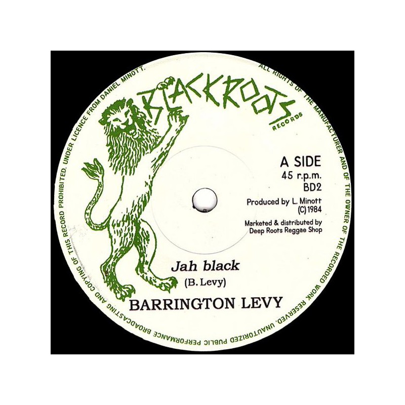 (7") BARRINGTON LEVY - JAH BLACK / DARBAZ BAND - DUB VERSION