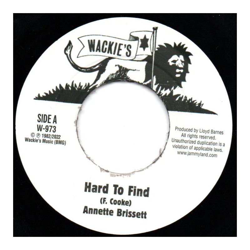 (7") ANNETTE BRISSETT - HARD TO FIND / WACKIES RHYTHM FORCE - HARD TO ...