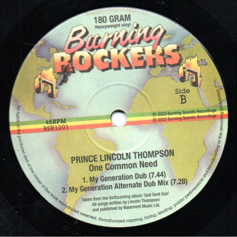 (12") PRINCE LINCOLN THOMPSON & THE RASSES - ONE COMMON NEED / FOOD ...
