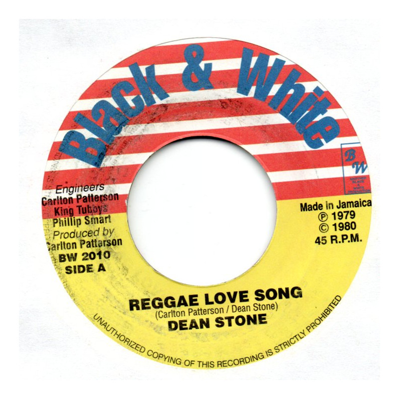 (7") DEAN STONE - REGGAE LOVE SONG / KING TUBBYS - STONE WALL SKANK