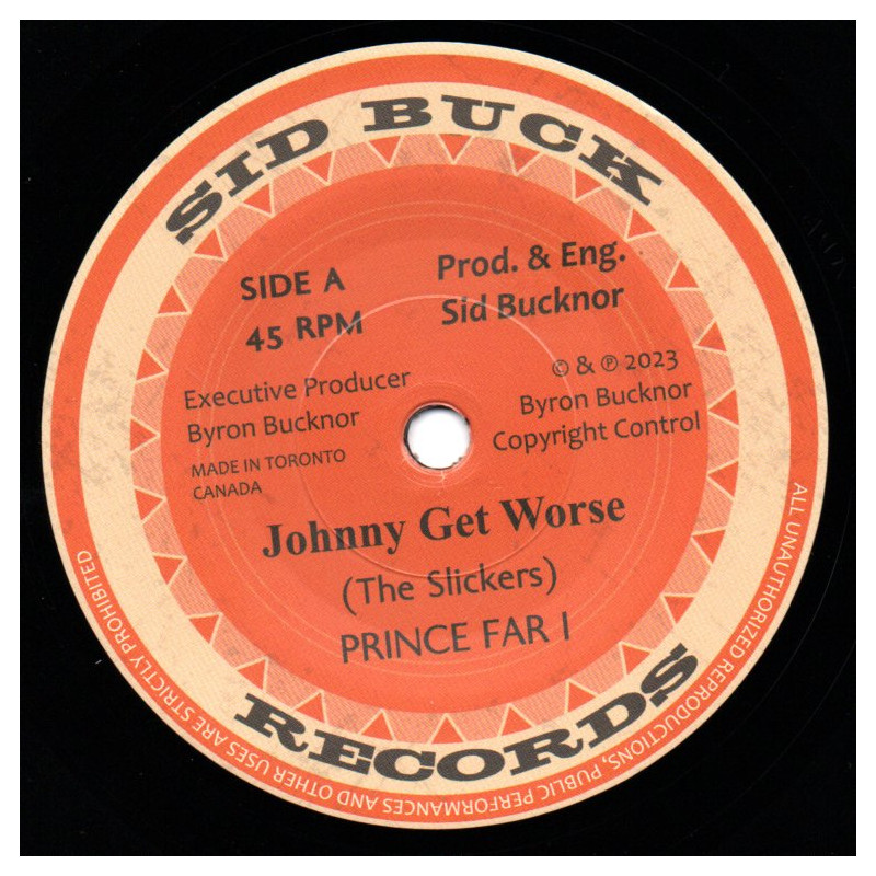 (7") PRINCE FAR I - JOHNNY GET WORSE / WINSTON WRIGHT - ROAD BLOCK