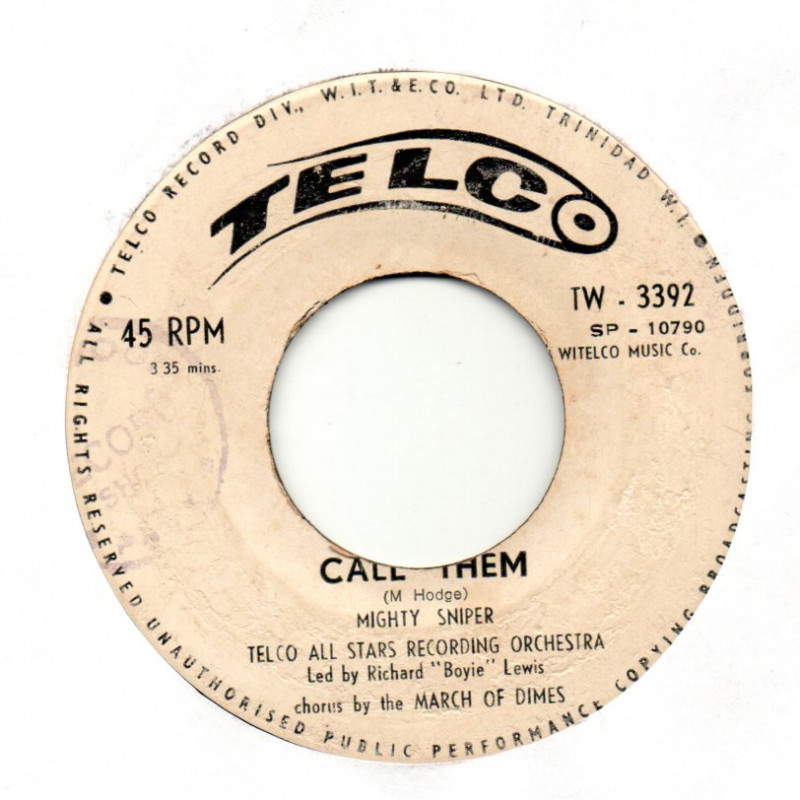 (7") MIGHTY SNIPER - CALL THEM / WAY TO SUCCESS